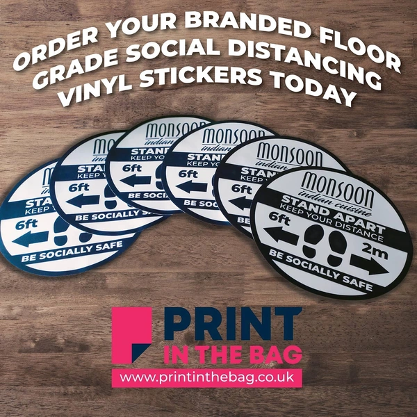 Social Distancing Floor Stickers | Print In The Bag